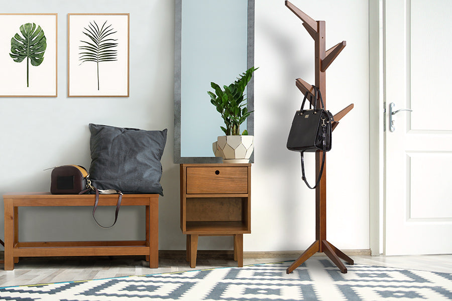 Cabideiro de Chão Espinho - Caramelo - Oppa Design